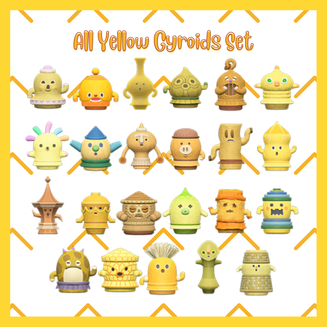 Bundle Set – All Yellow Gyroids – 23 Pieces – Animal Crossing New ...