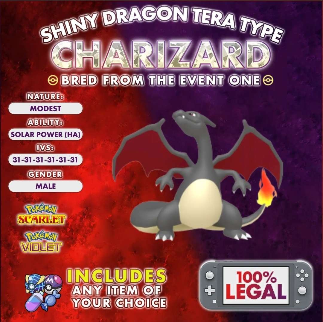 Bundle Charmander + Charizard Team – Gen 9 Shiny 6IV – Pokemon Scarlet ...
